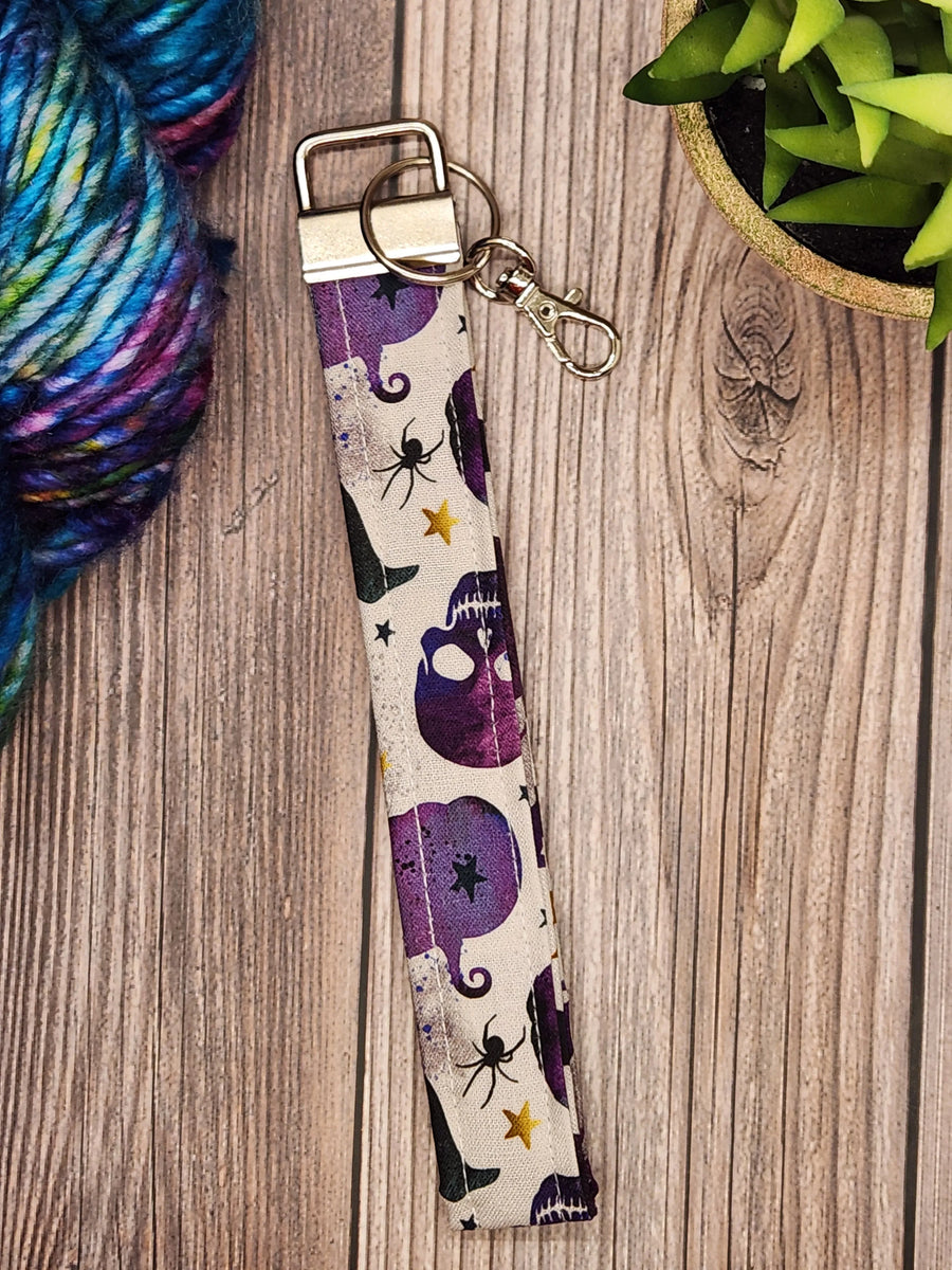 Skulls and Ravens Fabric Key Fob – Get Knitfaced In CO